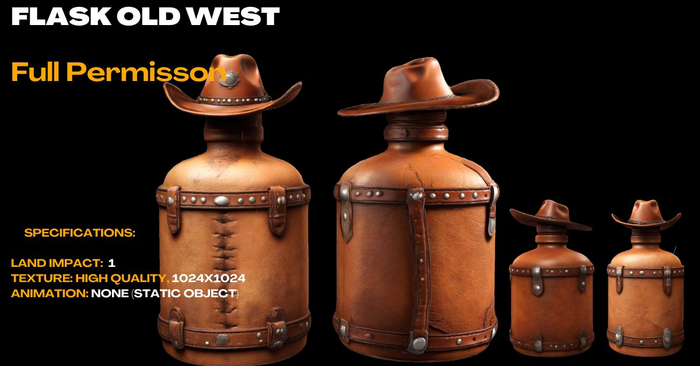Second Life Marketplace - [NE] flasks old West FP